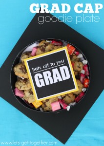 Grad Cap Goodie Plates